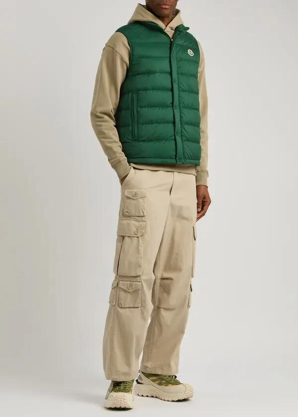 Moncler Barthe Quilted Shell Gilet - Green
