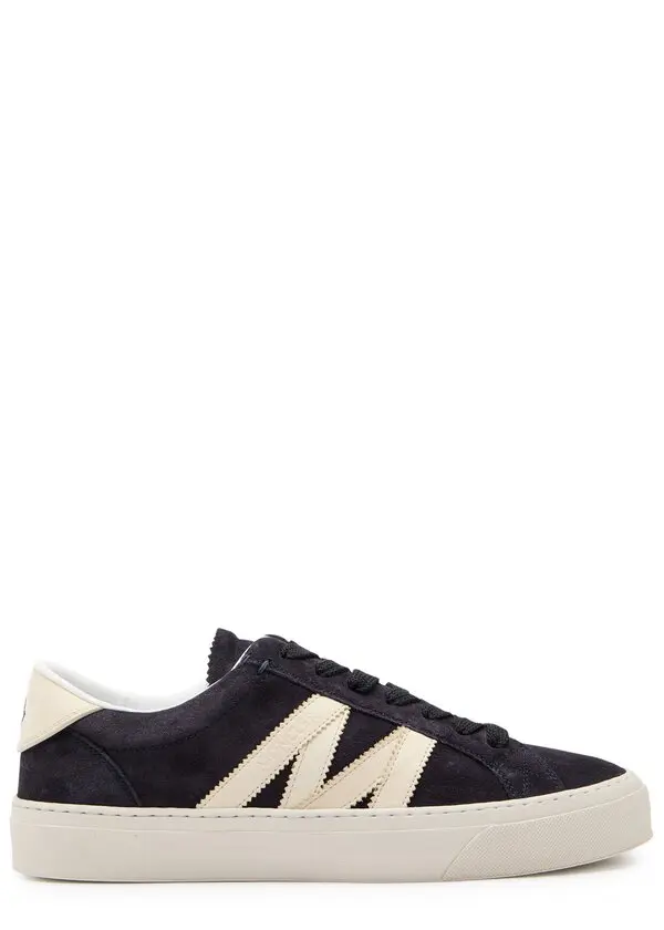 Moncler Monaco Suede Sneakers - Navy