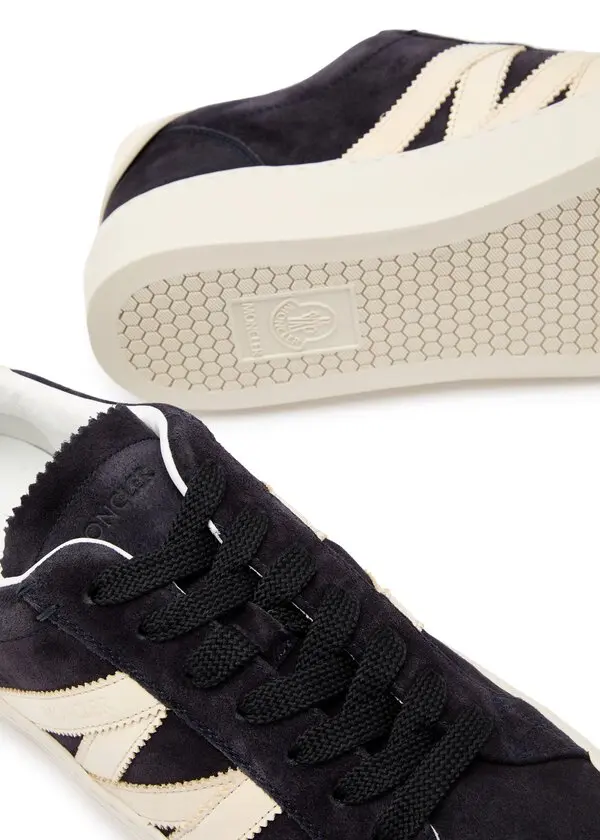 Moncler Monaco Suede Sneakers - Navy