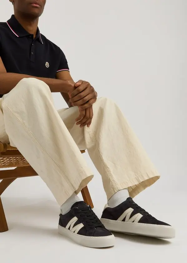 Moncler Monaco Suede Sneakers - Navy