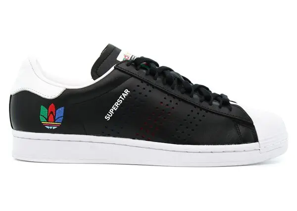 Adidas Superstar Trefoil Sneakers - Core Black/green/cloud White