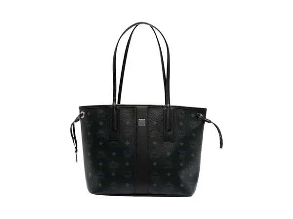Mcm Liz Reversible Visetos Small Tote Bag - Black