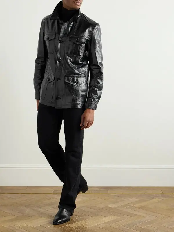 TOM FORD Textured-leather Jacket