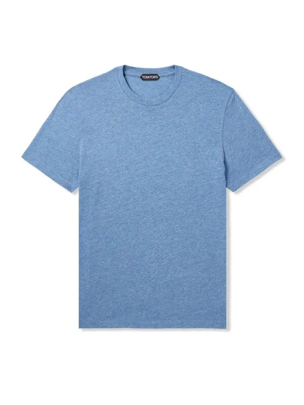 TOM FORD Cotton-blend Jersey T-shirt - Blue