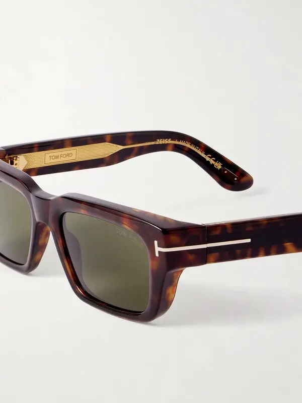 TOM FORD Icon Rectangular Sunglasses - Tortoiseshell