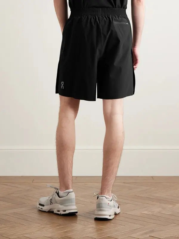 On Train Straight-leg Recycled-shell Shorts