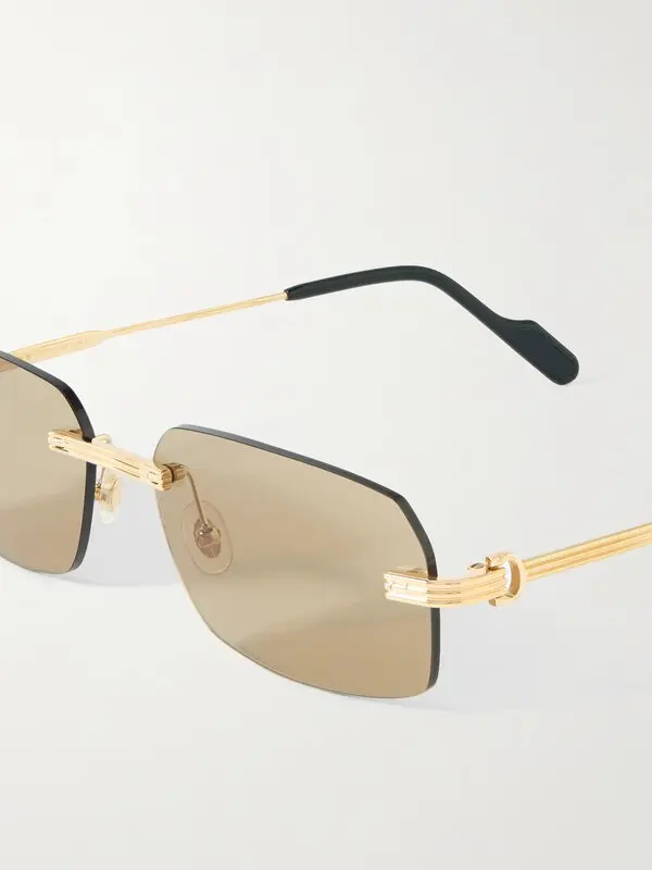 CARTIER Rimless Rectangular Sunglasses