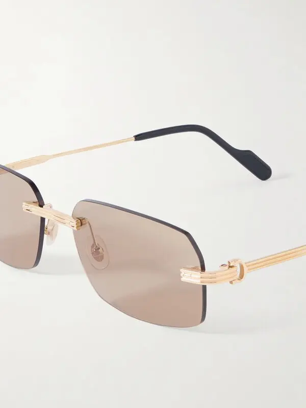 Cartier Rimless Rectangular Sunglasses