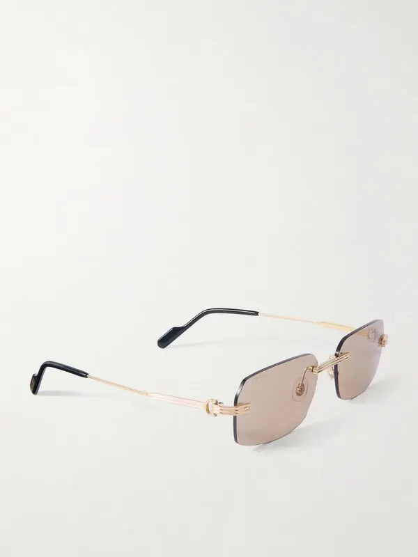 Cartier Rimless Rectangular Sunglasses