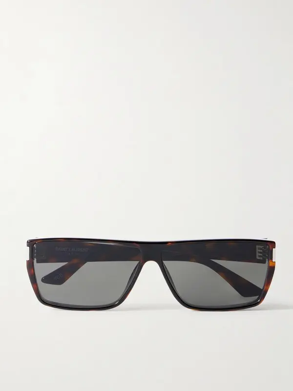 Saint Laurent Rectangular Sunglasses - Tortoiseshell