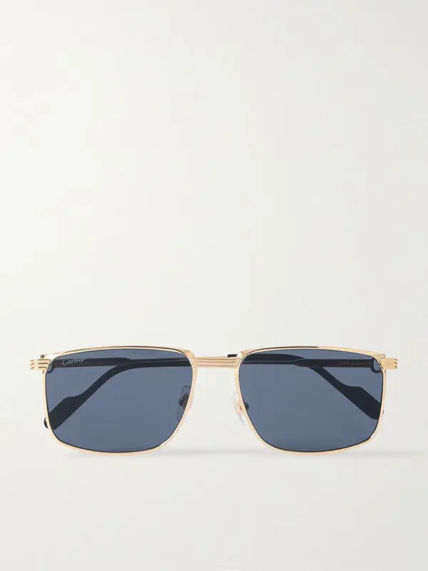 CARTIER Première De Rectangular-frame Sunglasses - Blue