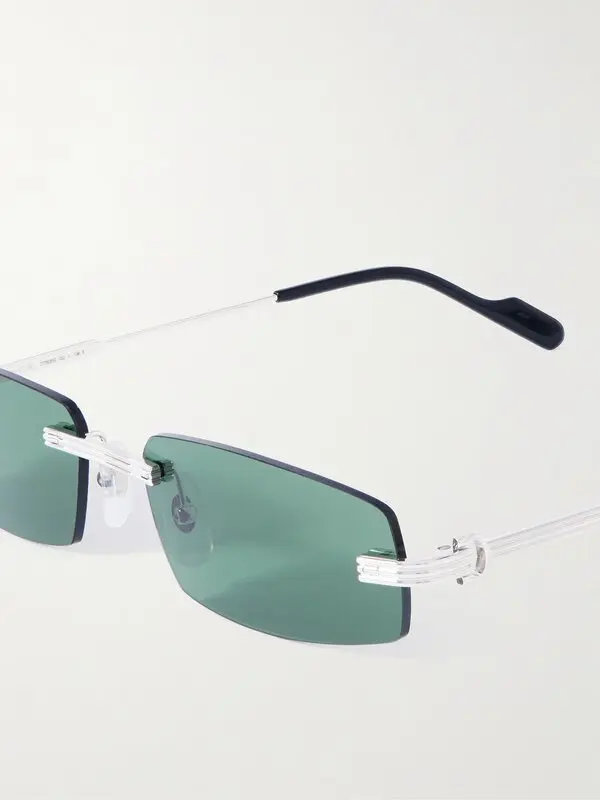 CARTIER Rimless Rectangular Sunglasses