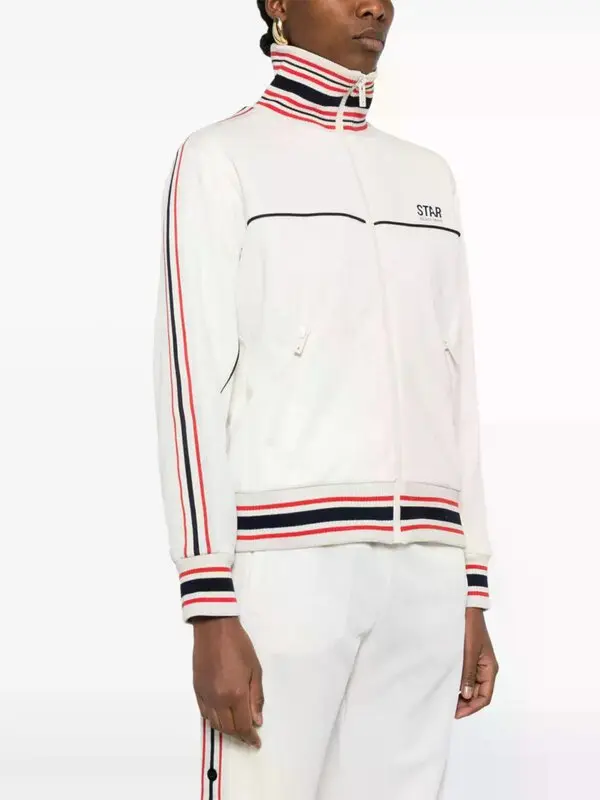 GOLDEN GOOSE Striped-trim Jacket - Neutrals