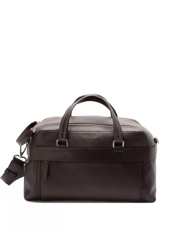 ORTIGNI Leather Holdall - Brown