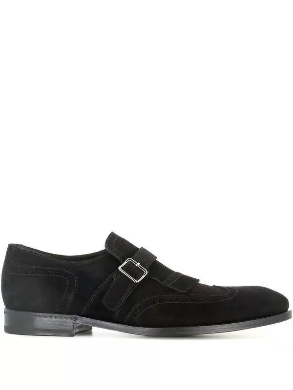 HENDERSON BARACCO Suede Monk Shoes - Black