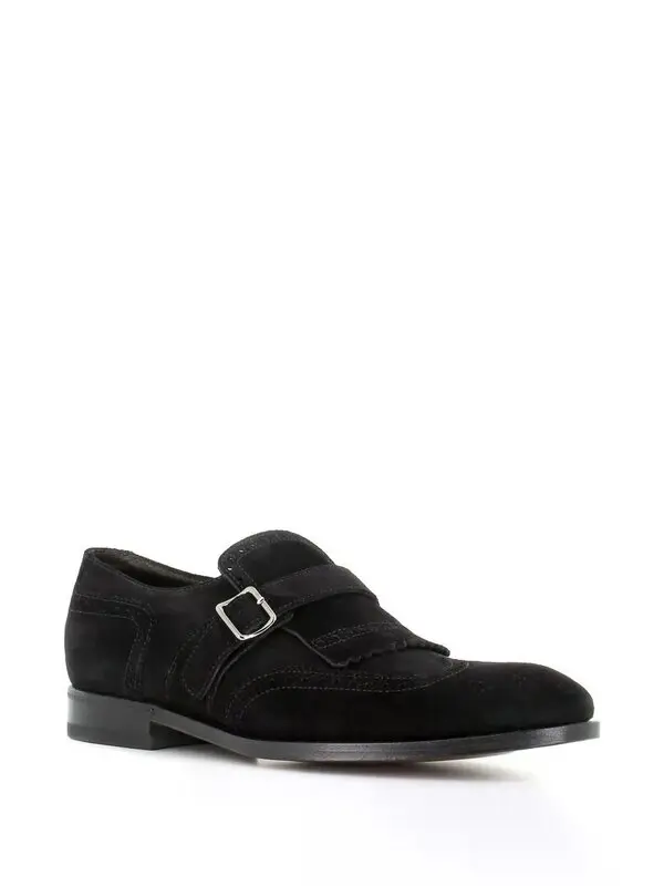HENDERSON BARACCO Suede Monk Shoes - Black