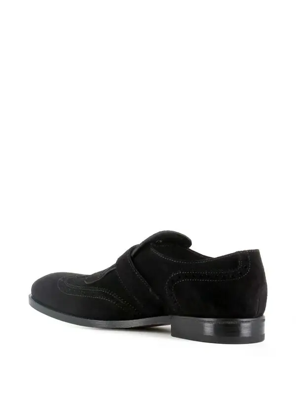 HENDERSON BARACCO Suede Monk Shoes - Black
