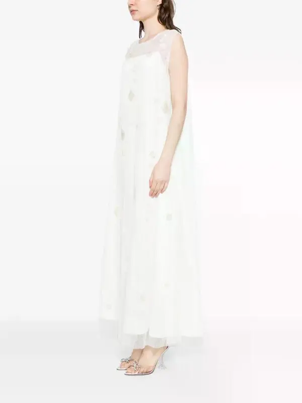 SHATHA ESSA Embellished Mesh Dress