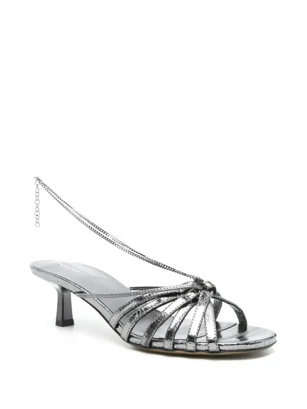 GOLDEN GOOSE 45mm Leather Sandals - Grey