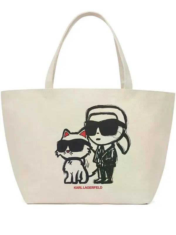 Karl Lagerfeld Ikon Karl & Choupette Tote Bag
