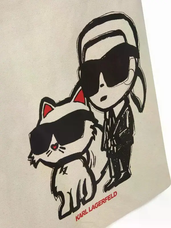 Karl Lagerfeld Ikon Karl & Choupette Tote Bag