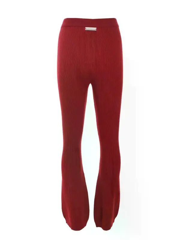 IZAAK AZANEI Ribbed Flared Trousers