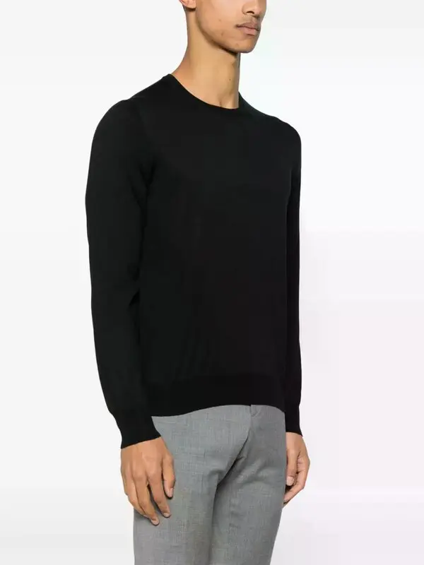 Tagliatore Crew Neck Sweater - Black