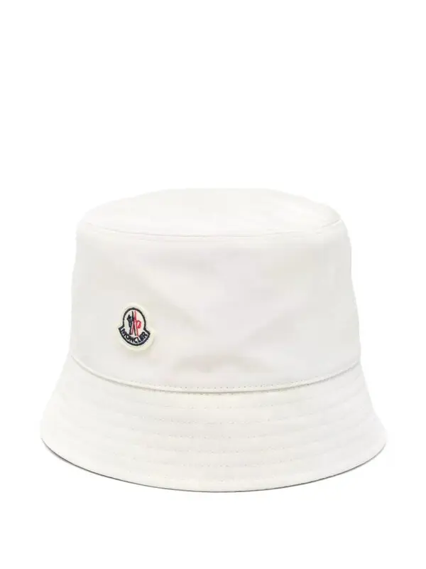 Moncler Cotton Bucket Hat - Neutrals