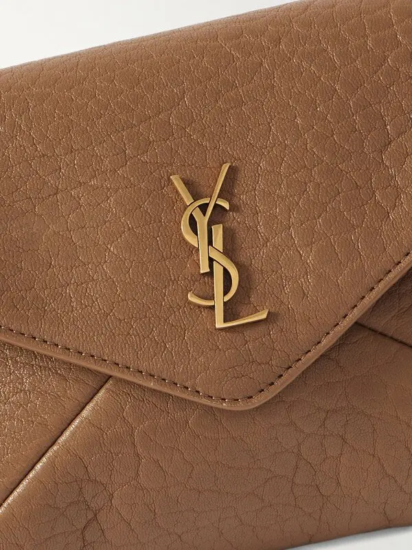 Saint Laurent Cassandre Mini Textured-leather Shoulder Bag