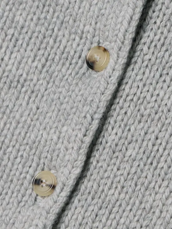 Khaite Nora Cropped Cashmere Cardigan - Gray
