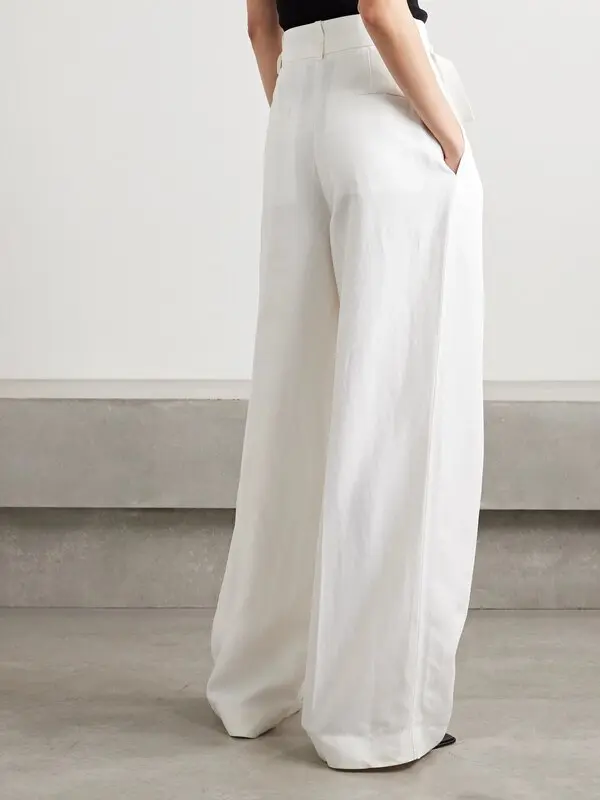 Proenza Schouler Jules Belted Wide-leg Pants - Neutrals