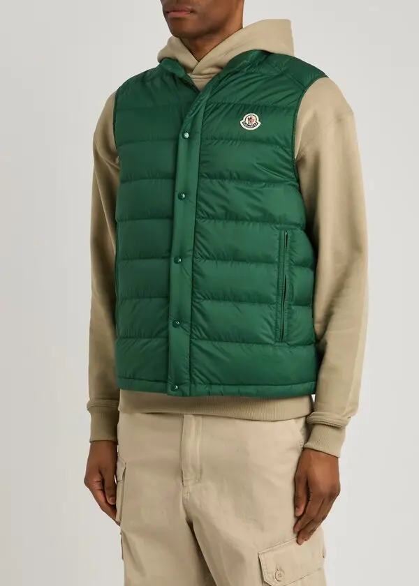 Moncler Barthe Quilted Shell Gilet - Green