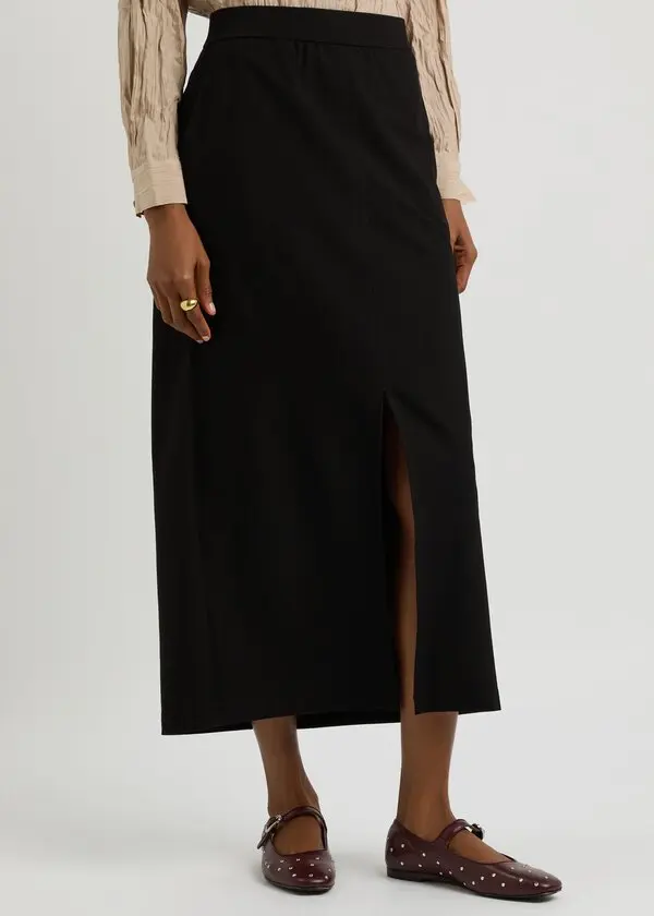 Eileen Fisher Stretch Crepe Midi Skirt