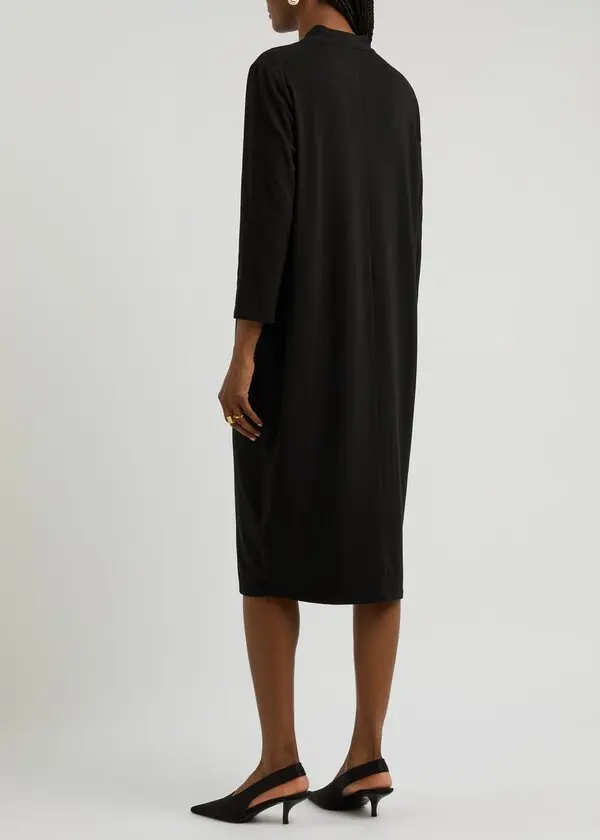 knee length dresses for ladies Fine Tencel Jersey Dress – Eileen Fisher Renew main image 0