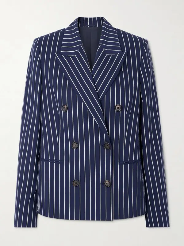 Brunello Cucinelli Double-breasted Striped Blazer