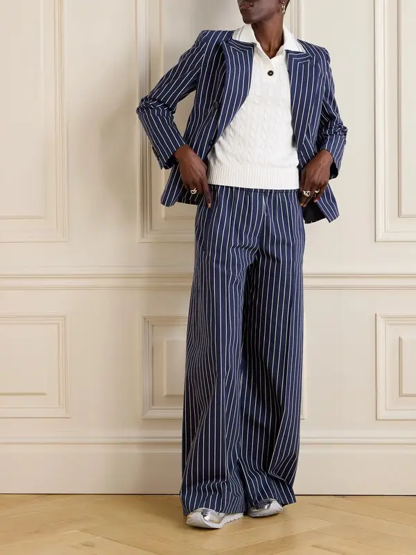 Brunello Cucinelli Double-breasted Striped Blazer