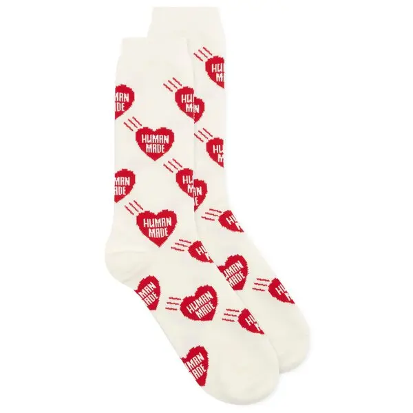 HUMAN MADE Heart Logo Socks - Red