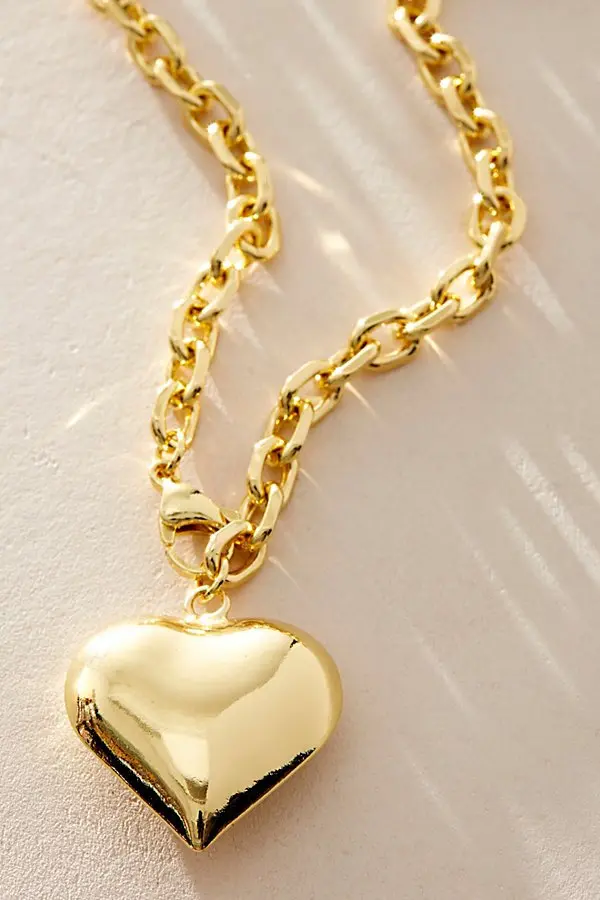 Free People Puffy Heart Convertible Chain Necklace