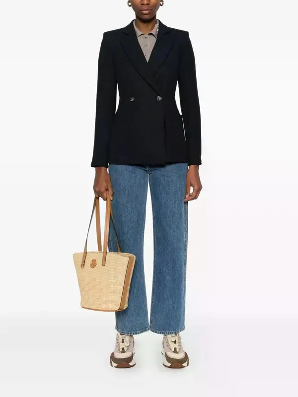 Harris Wharf London Two-tone Frisé Blazer - Blue