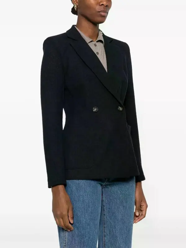 Harris Wharf London Two-tone Frisé Blazer - Blue