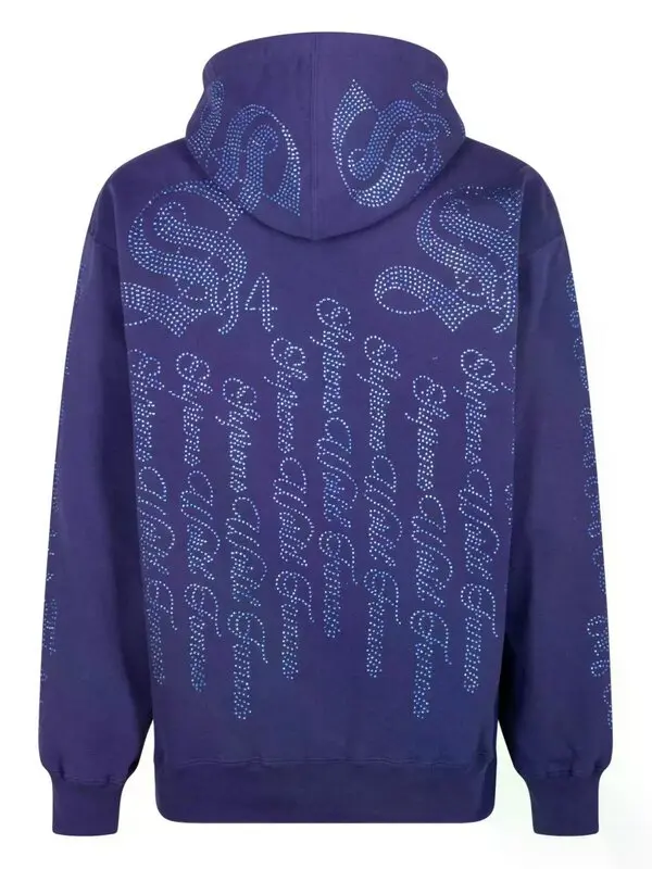 Supreme Ss 22 Washed Navy Zip-up Hoodie - Blue