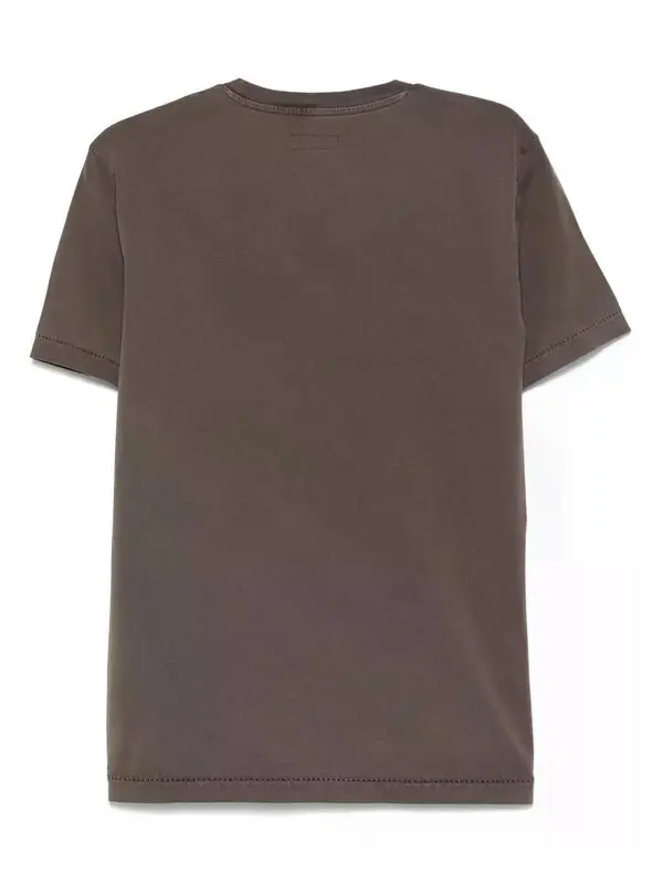 FAY Logo-print T-shirt - Brown