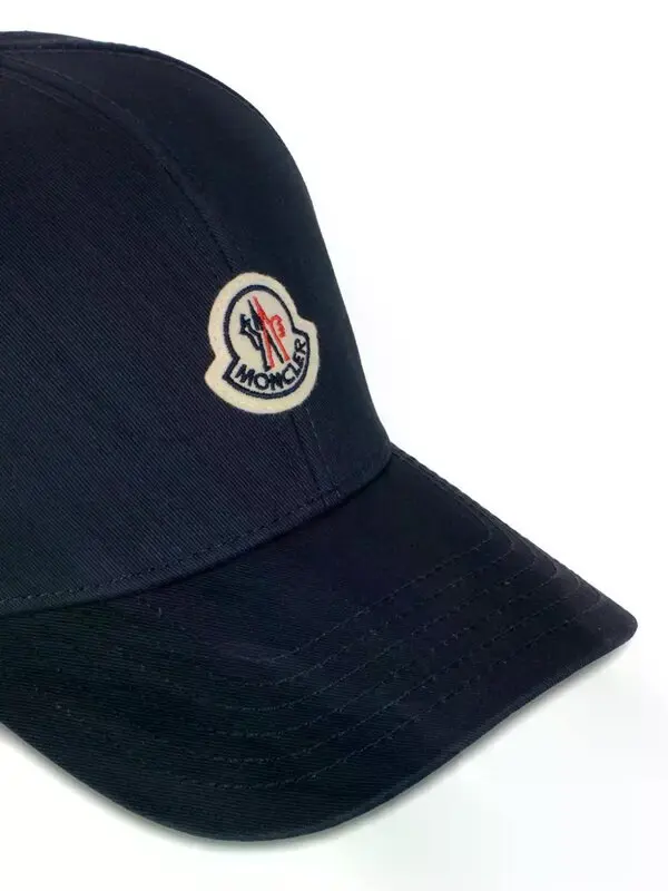 Moncler Cotton Gabardine Baseball Cap - Blue