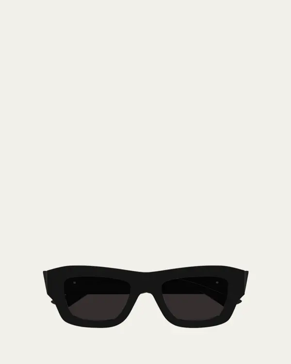 Bottega Veneta Recycled Acetate Rectangle Sunglasses