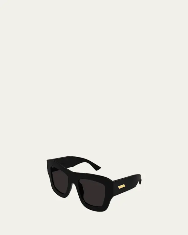Bottega Veneta Recycled Acetate Rectangle Sunglasses