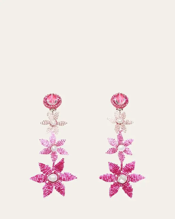 Ranjana Khan Tiered Drop Earrings - Multi