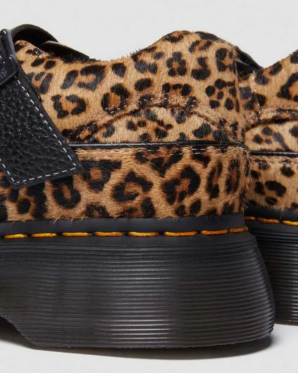 Dr. Martens Buzz Leopard Mary Jane Shoes - Tan