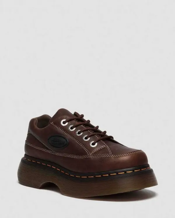 Dr. Martens Buzz 5-eye Grizzly Leather Shoes - Brown