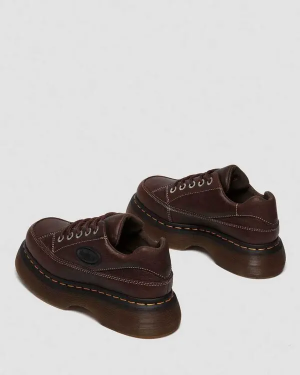 Dr. Martens Buzz 5-eye Grizzly Leather Shoes - Brown