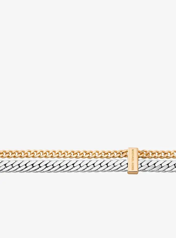 Michael Kors Double Layered Chain Necklace